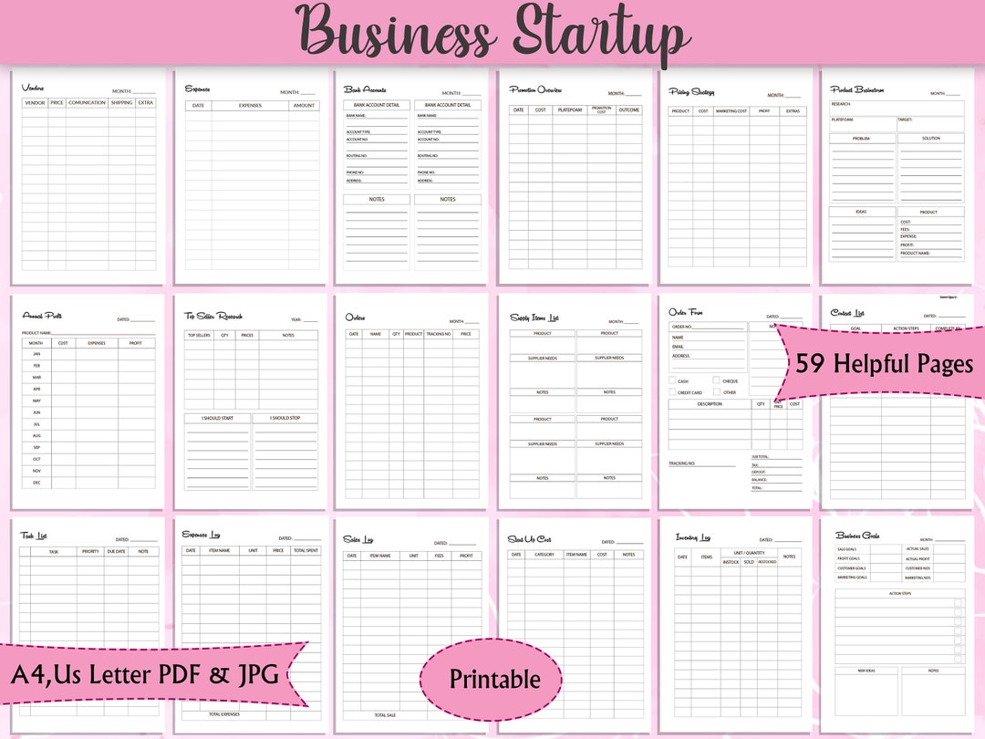 Printable Business Startup Business Startup Checklist - Etsy