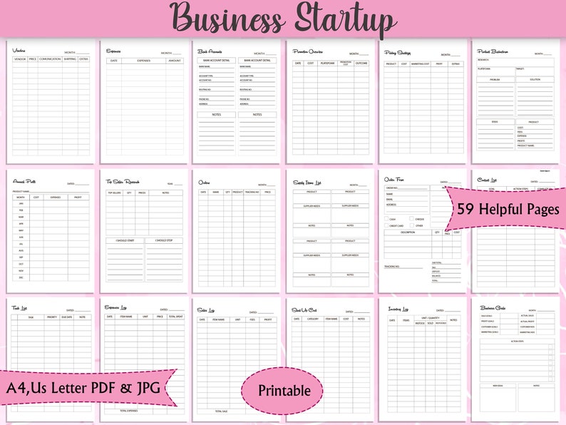 Printable Business Startup Business Startup Checklist - Etsy