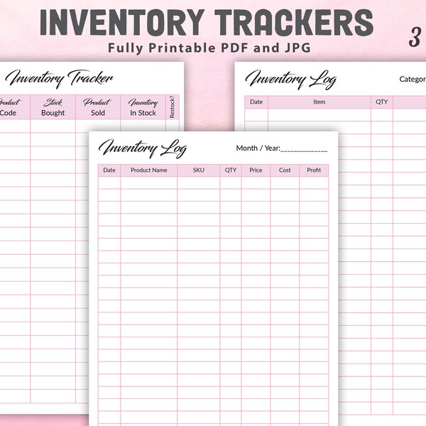 Inventory List - Etsy