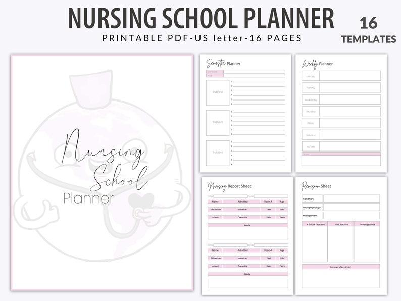 Printable Nursing School Plan Nursing School Notes Printable - Etsy