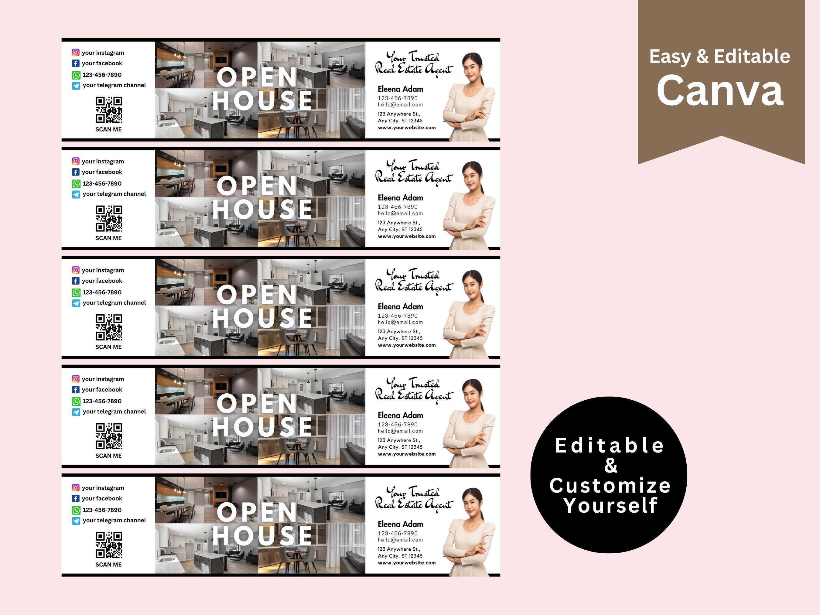 Open House Water Bottle Label Template Done for You, Open House Bottle ...