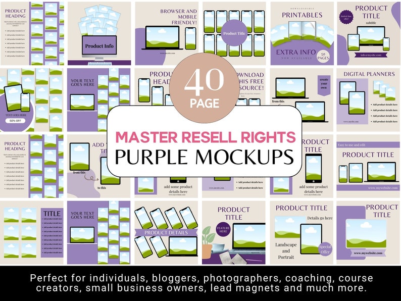 MRR Resell Mockups for Printables Sold on ETSY, Canva Mockup Templates ...