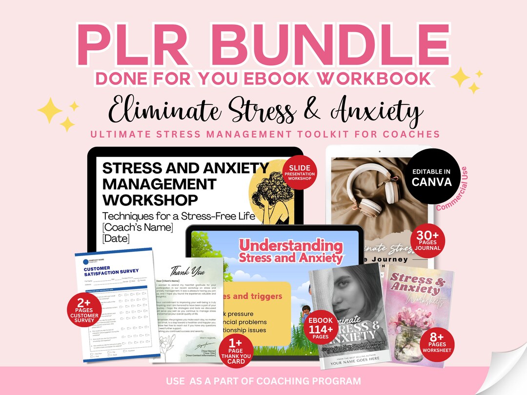 PLR Eliminate Stress and Anxiety, Slide Deck Presentation, Anxiety ...