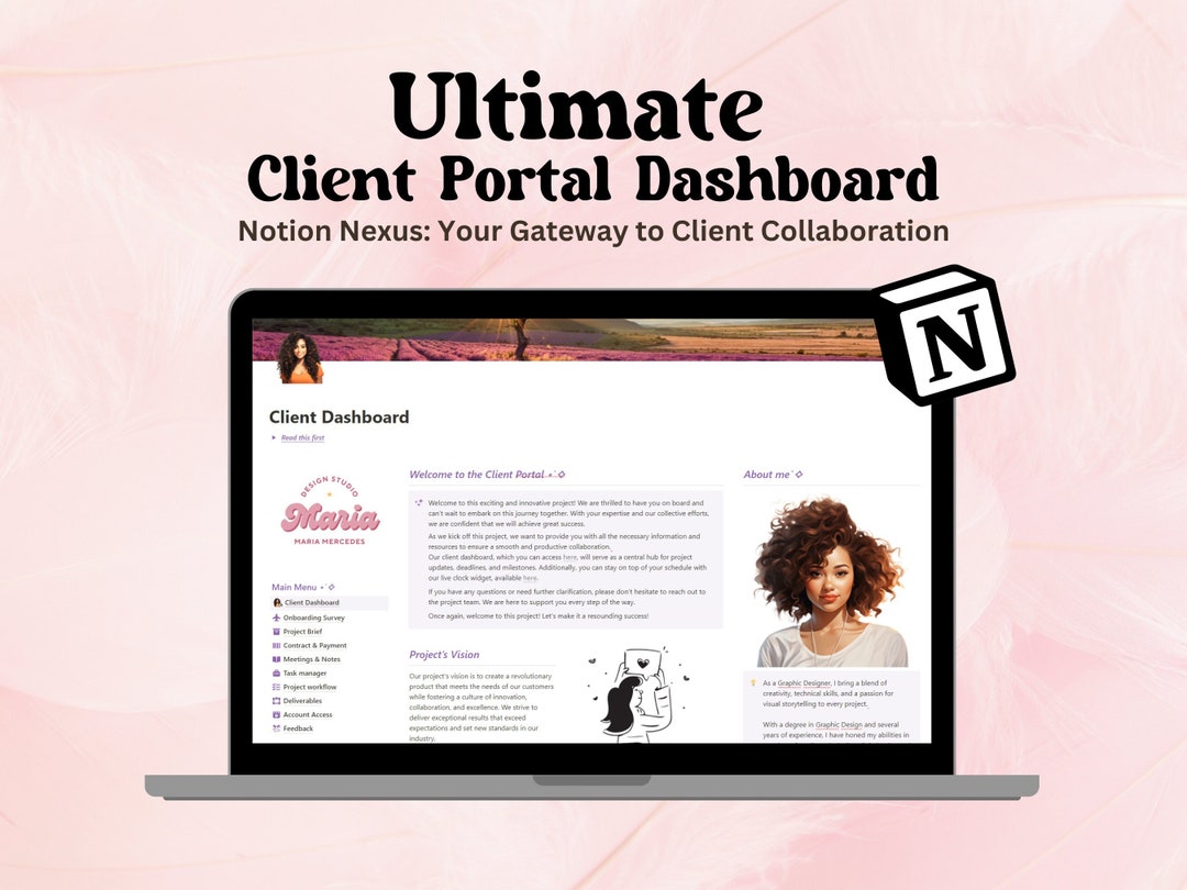 Notion Template Client Portal Client Dashboard Project Tracker Client Onboarding Notion