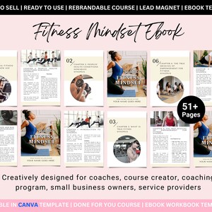 Done for You Fitness Mindset Ebook Workbook, Editable in Canva Template ...