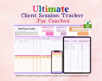Client Session Tracker Google Spreadsheet for Coaches, Coaching Tracker ...