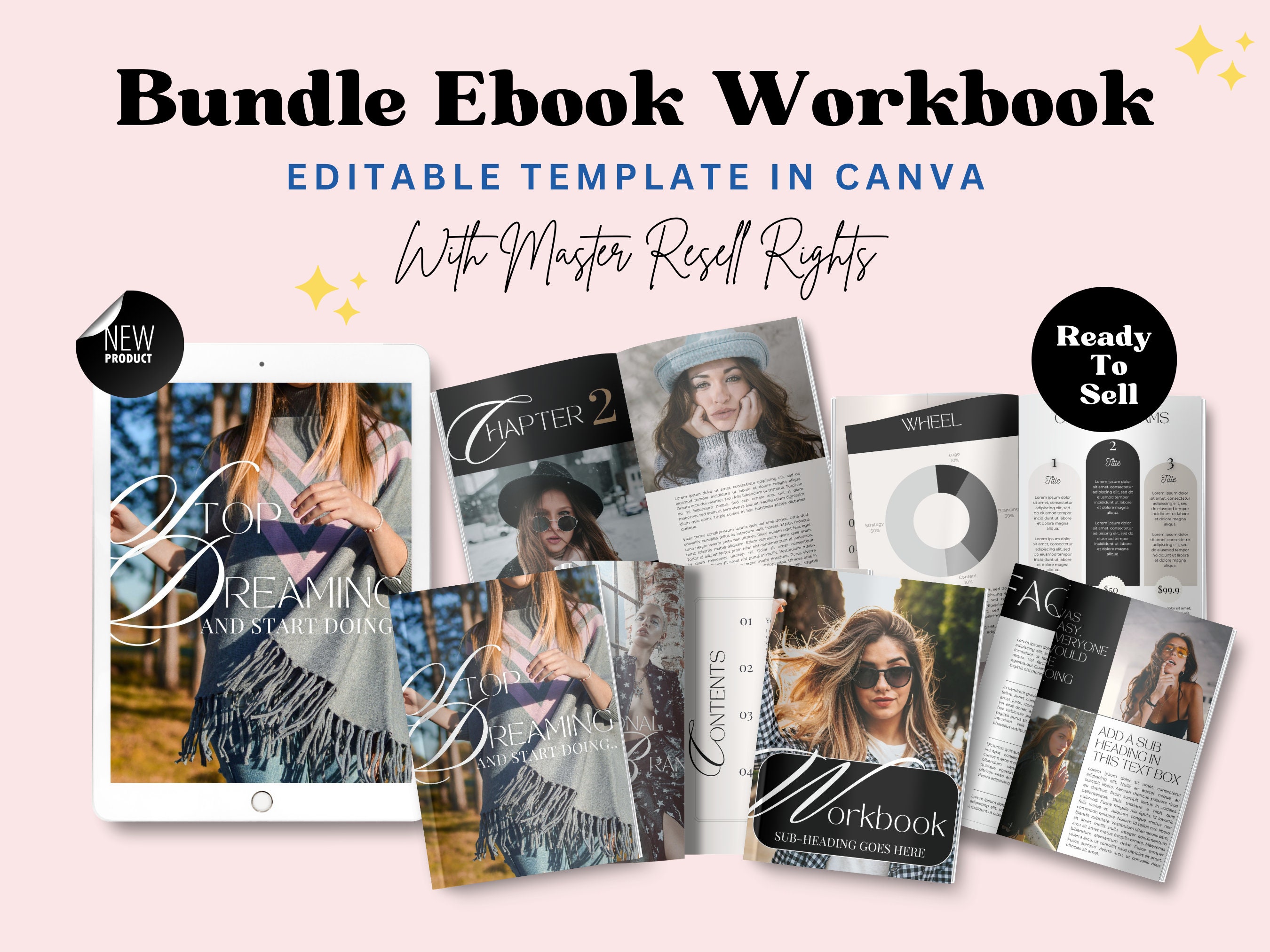 Millie Bold and Luxury Canva Template Design Ebook Workbook With MRR ...
