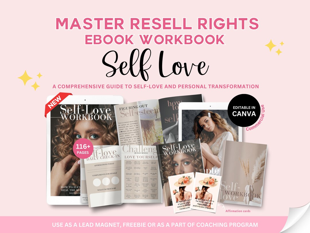 Self-love Ebook Workbook PLR MRR, Self Love Kit, Digital Workbook for ...