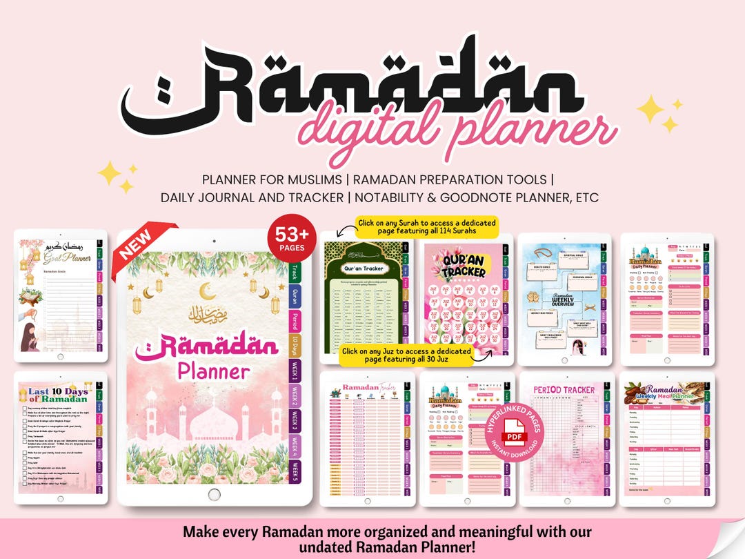 2026 Ramadan Planner, Islamic Planner, Digital Ramadan Journal, Muslim ...