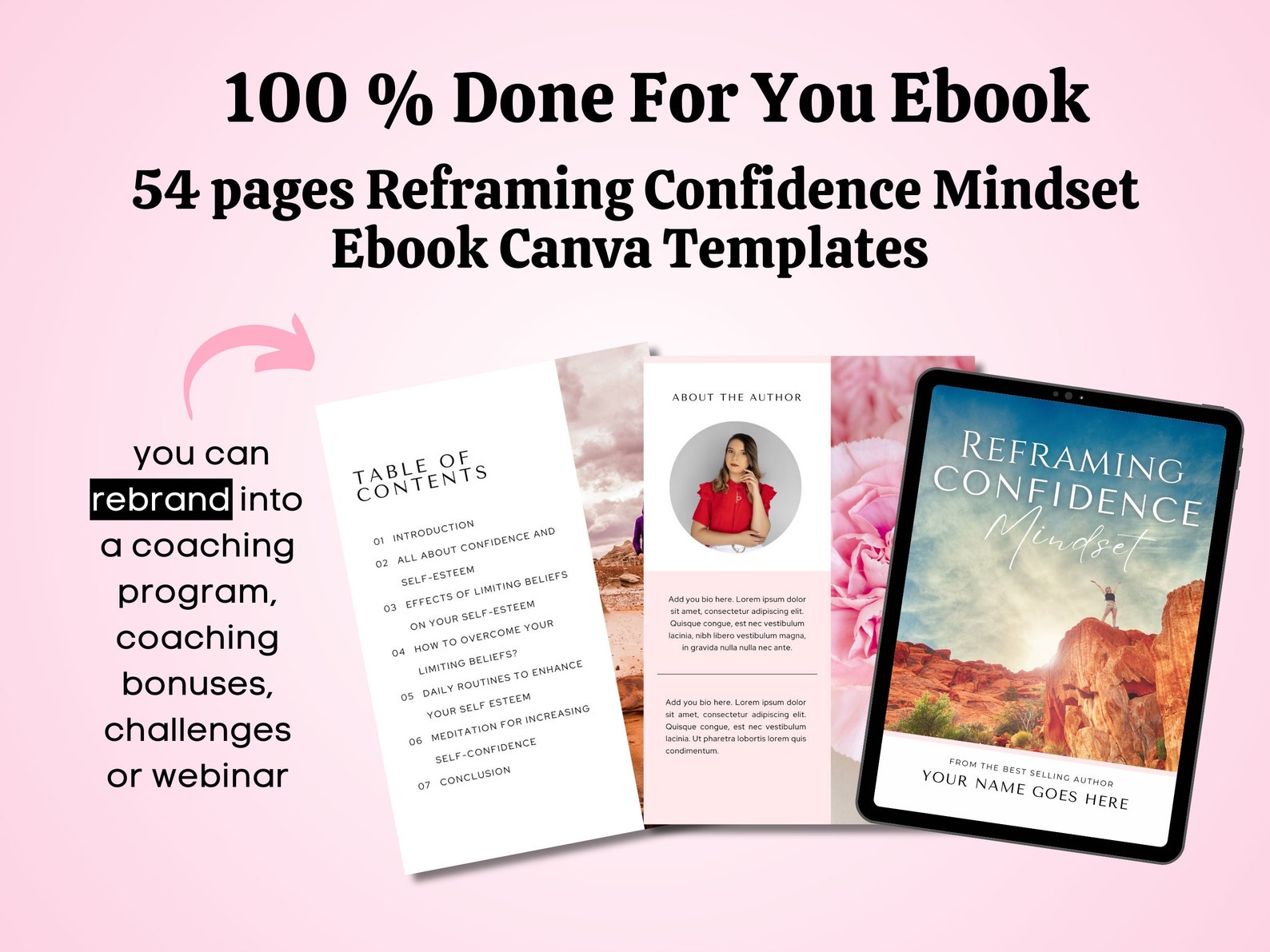 Ebook Reframe Confidence Mindset Done for You & PLR Guide Life Coach ...