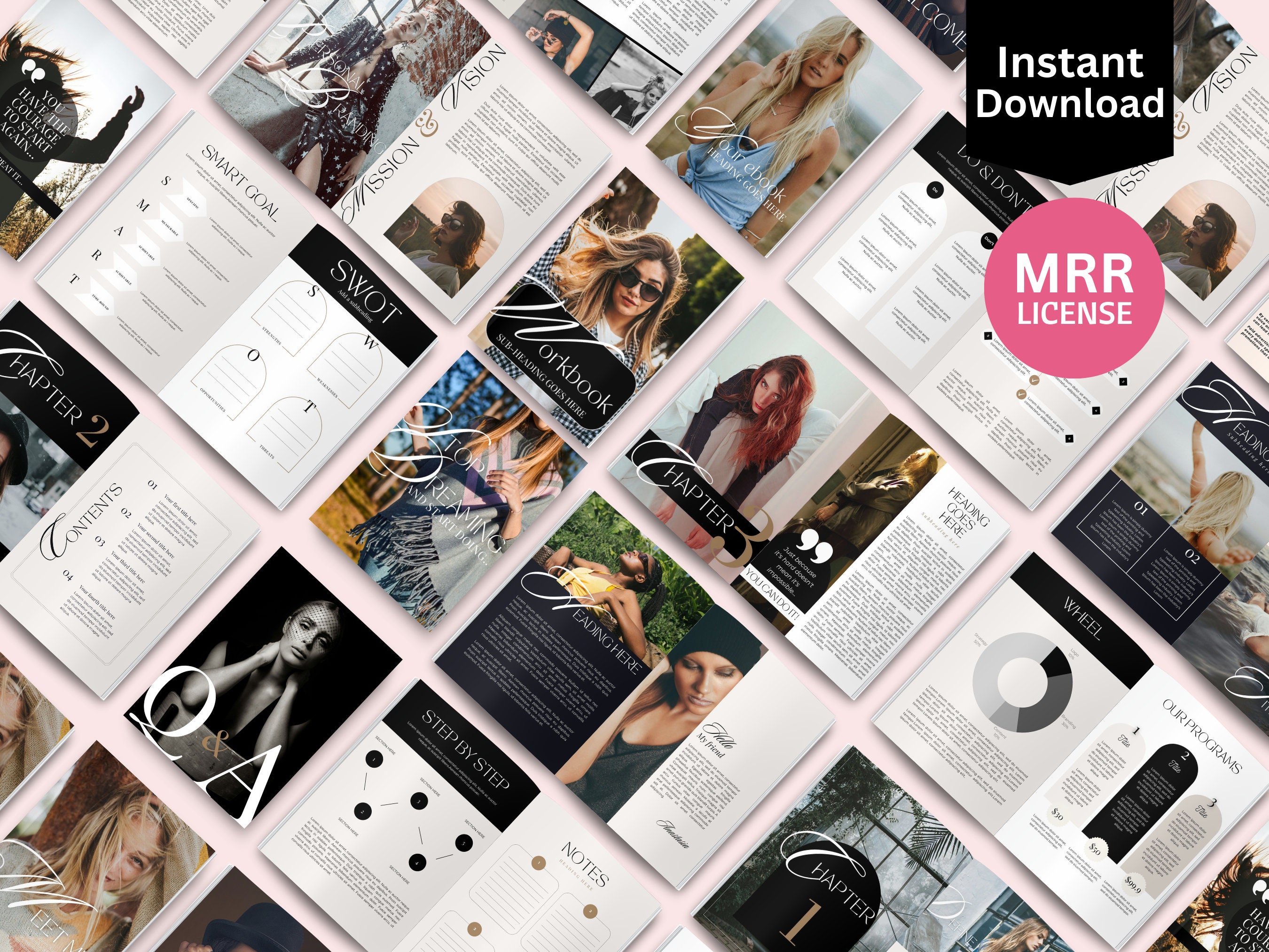 Millie Bold and Luxury Canva Template Design Ebook Workbook With MRR ...