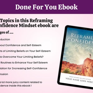 Ebook Reframe Confidence Mindset Done for You & PLR Guide Life Coach ...