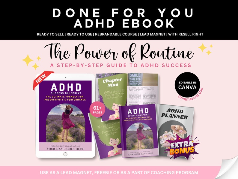 Done for You ADHD Success Blueprint Ebook, Plr Planner ADHD, PLR Ebook ...