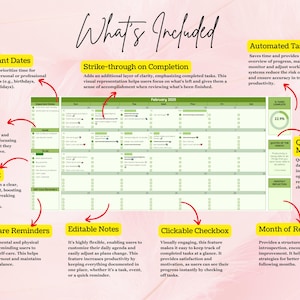 2025 Editable Monthly Calendar, Digital Google Sheets Planner,reusable ...