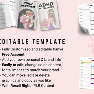 ADHD Success Formula Done for You, Counselor Tool Kit & Planner, Editable Canva Template ...