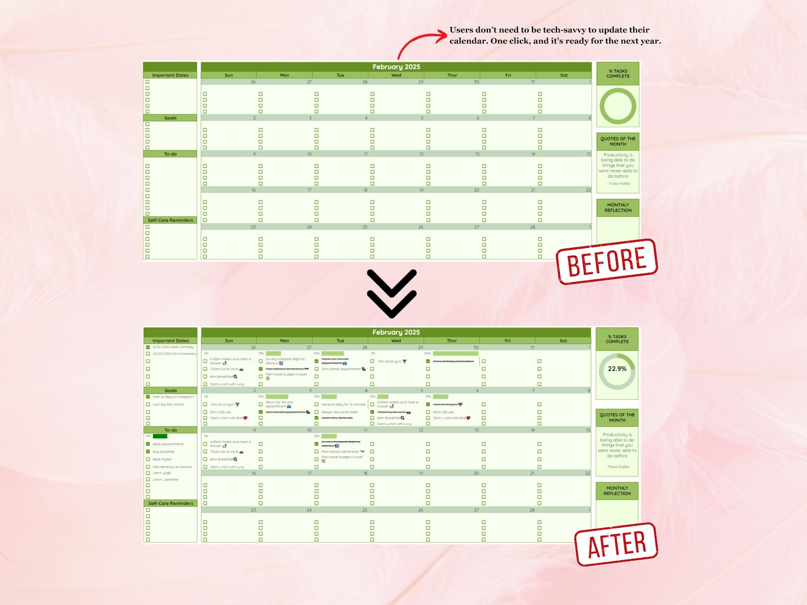 2025 Editable Monthly Calendar, Digital Google Sheets Planner,reusable ...