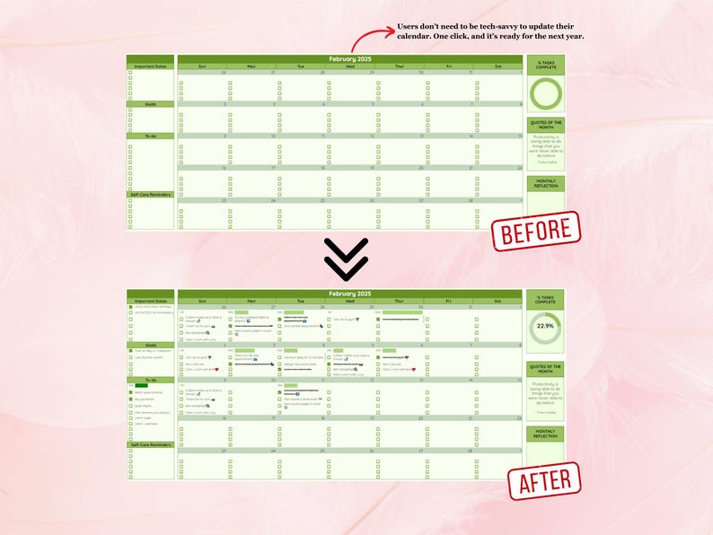 2025 Editable Monthly Calendar, Digital Google Sheets Planner,reusable ...