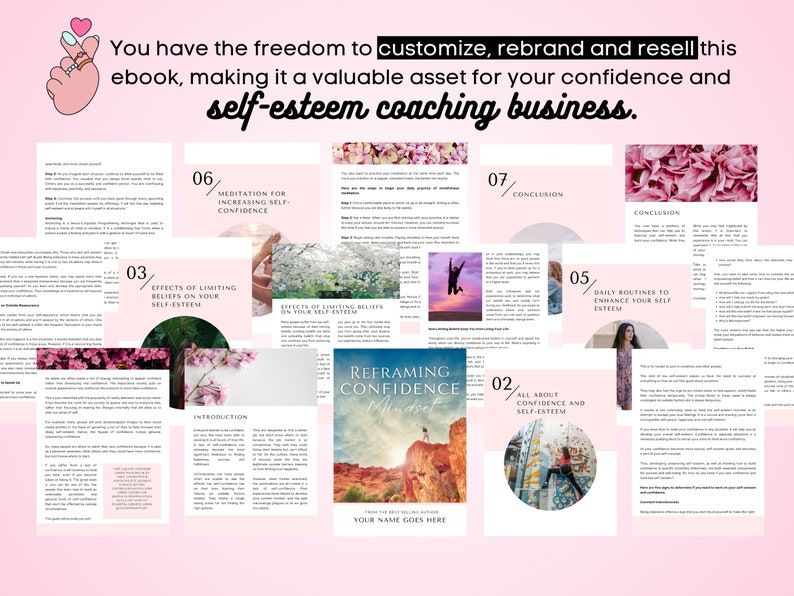 Ebook Reframe Confidence Mindset Done for You & PLR Guide Life Coach ...