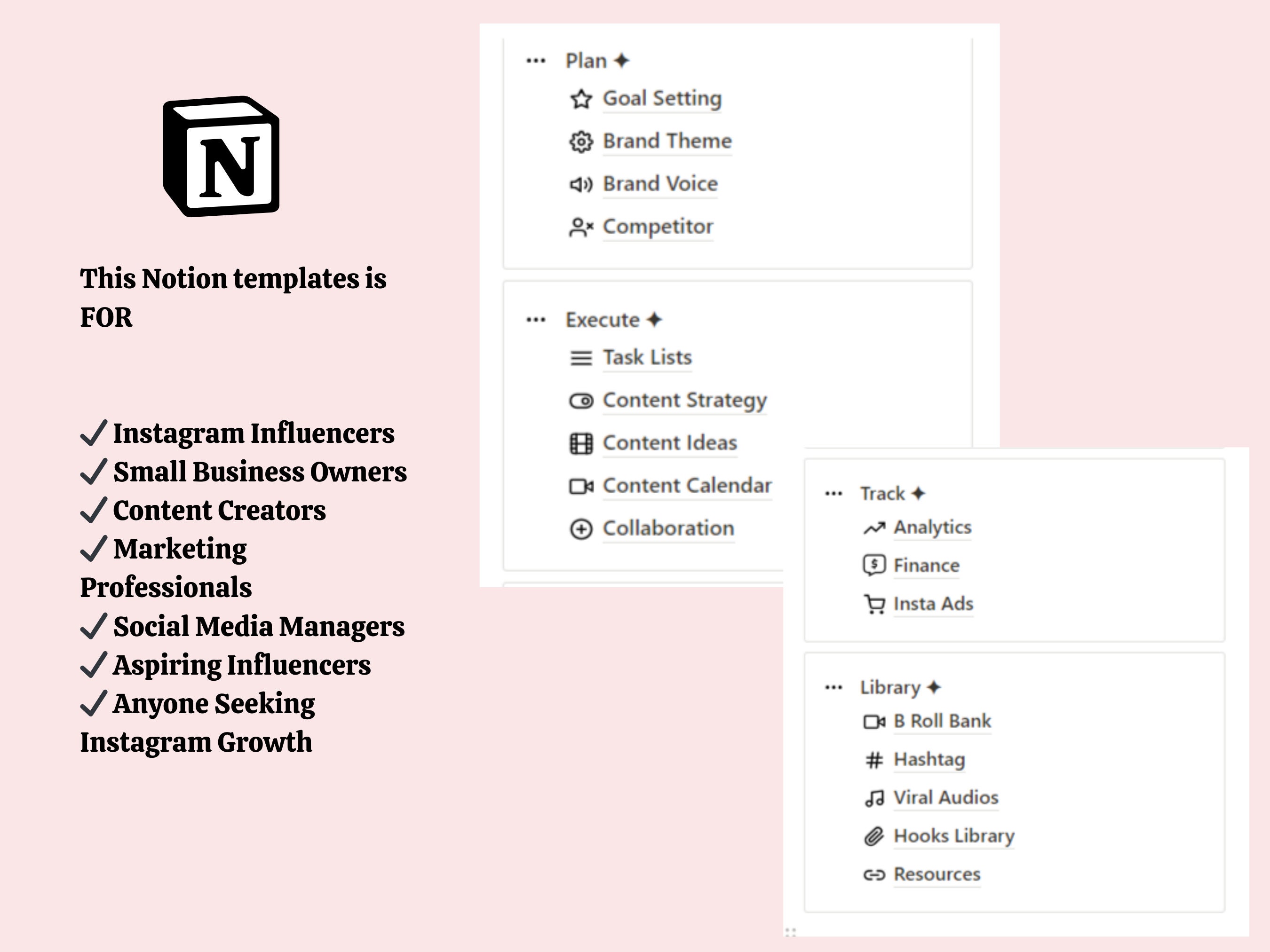 Notion Template Instagram Content Planner, Notion Social Media Planner ...