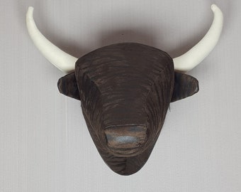 Stuffed Bison Head - Etsy