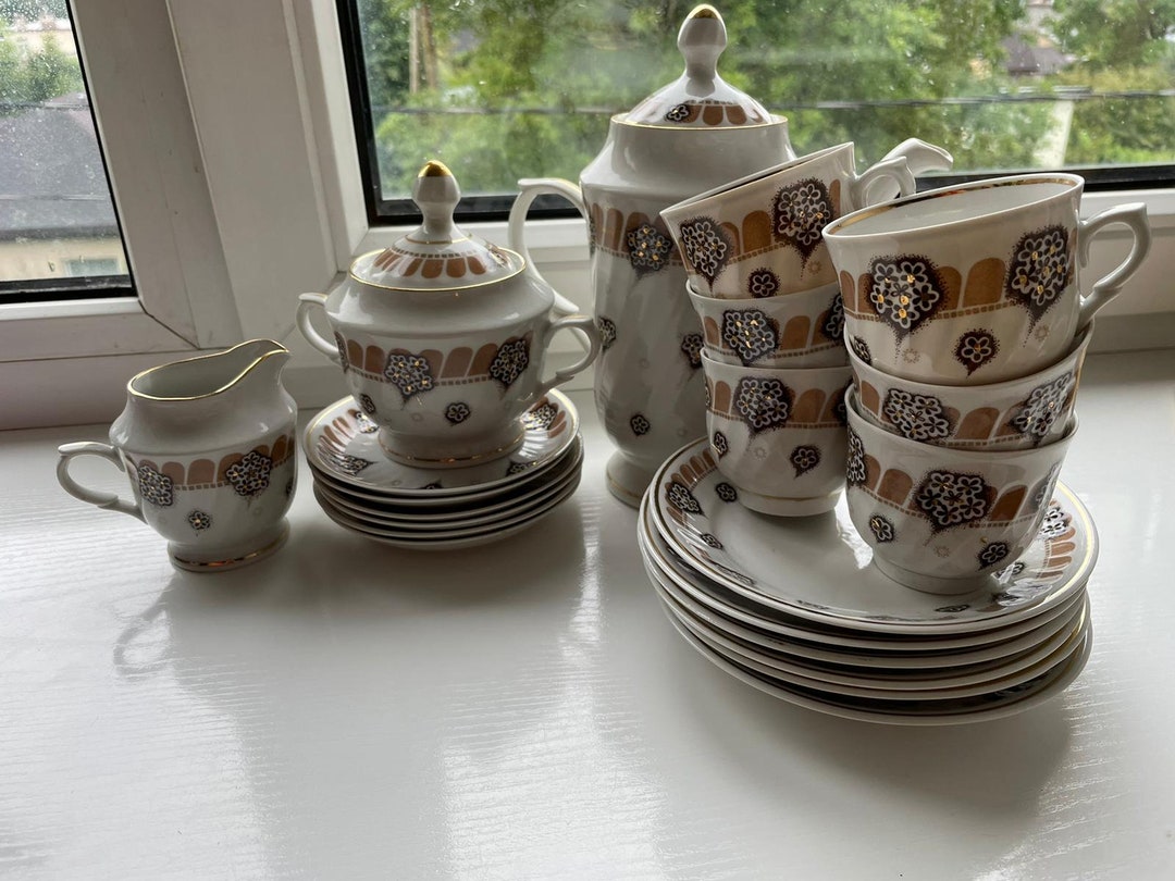 Vintage RPR Unused Porcelain Coffee Set. - Etsy
