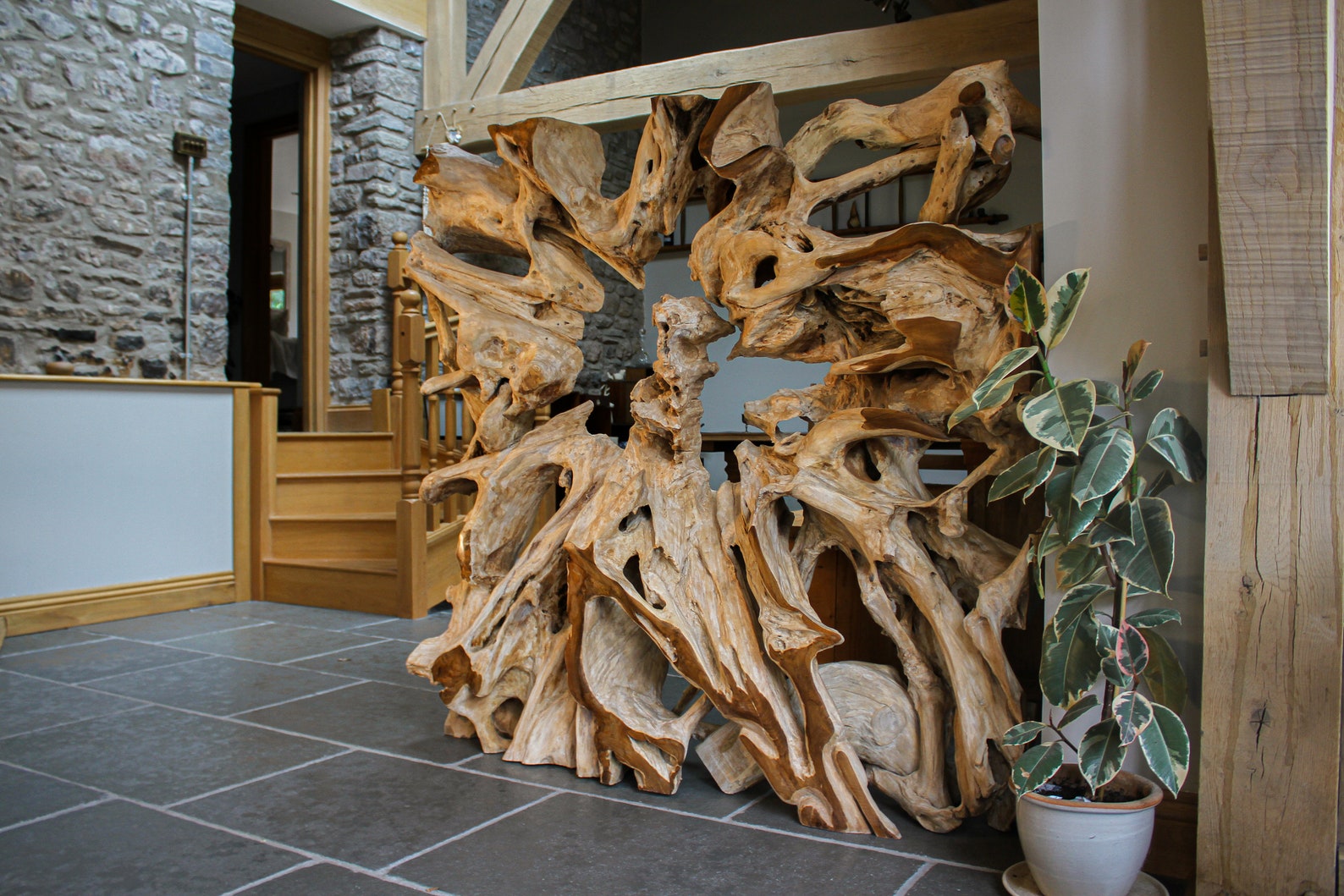 Massive Teak Root Wall Panel Harta - Etsy