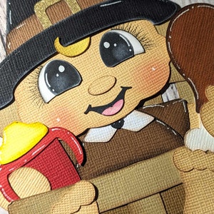 Premade Paper Piecing Baby Girl Boy First Thanksgiving Turkey Ay ...