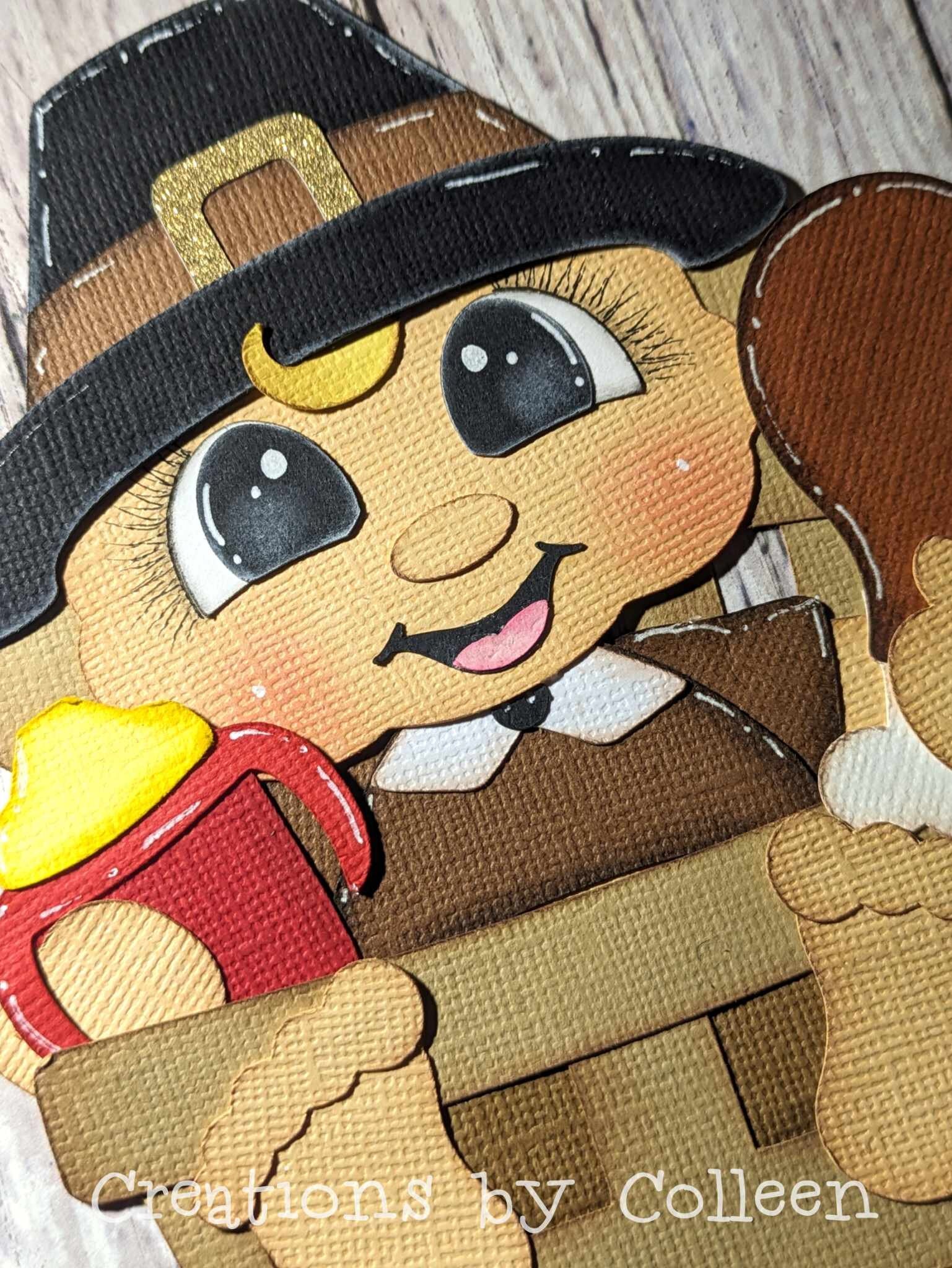 Premade Paper Piecing Baby Girl Boy First Thanksgiving Turkey Ay ...