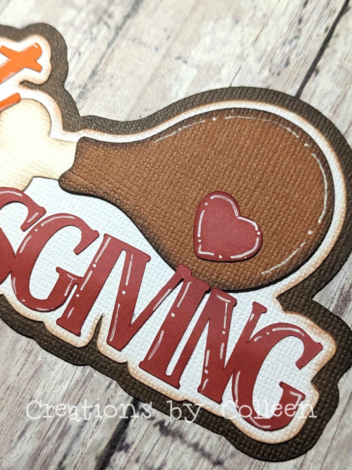 Premade Paper Piecing Baby Girl Boy First Thanksgiving Turkey Ay ...