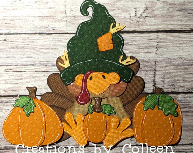 Thanksgiving Fall Turkey Scrapbooking Card Making Premade Paper Piecing ...