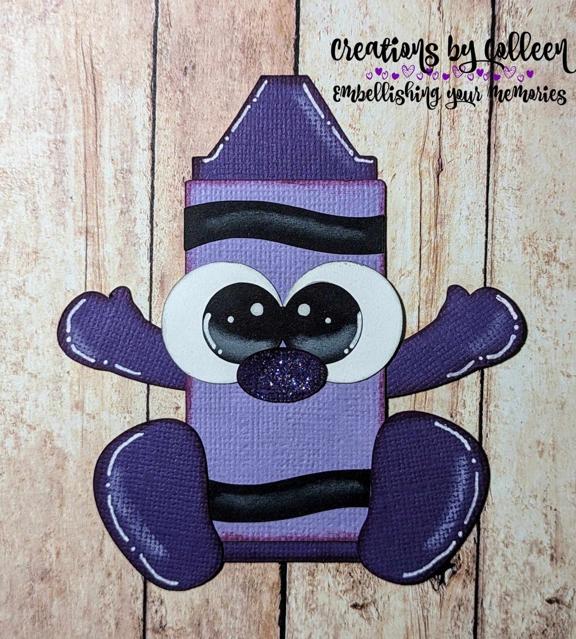 Single Crayon Premade Paper Piecing YOU CHOOSE COLOR Scrapbooking ...