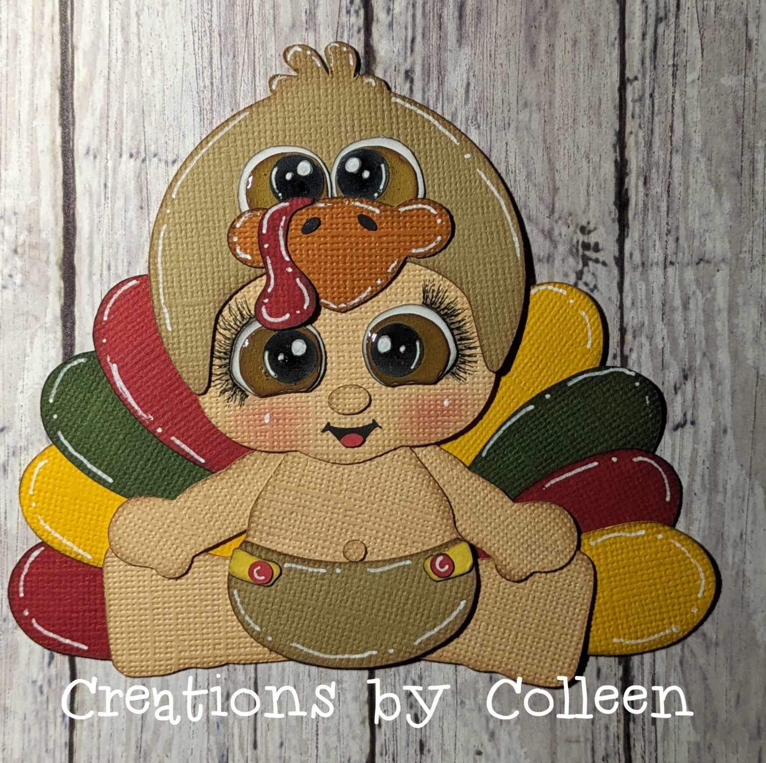 Premade Paper Piecing Baby Girl Boy First Thanksgiving Turkey - Etsy