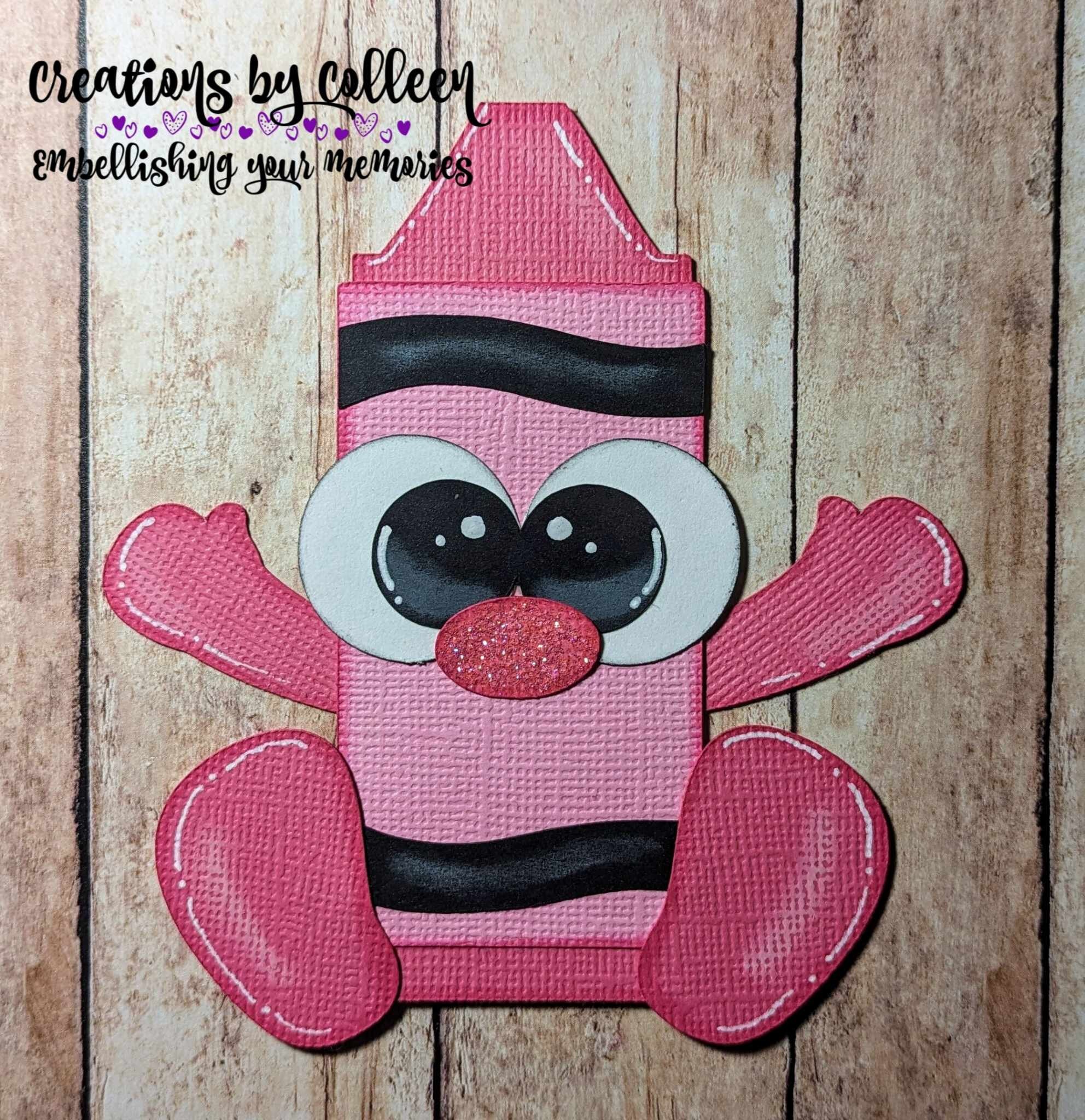 Single Crayon Premade Paper Piecing YOU CHOOSE COLOR Scrapbooking ...