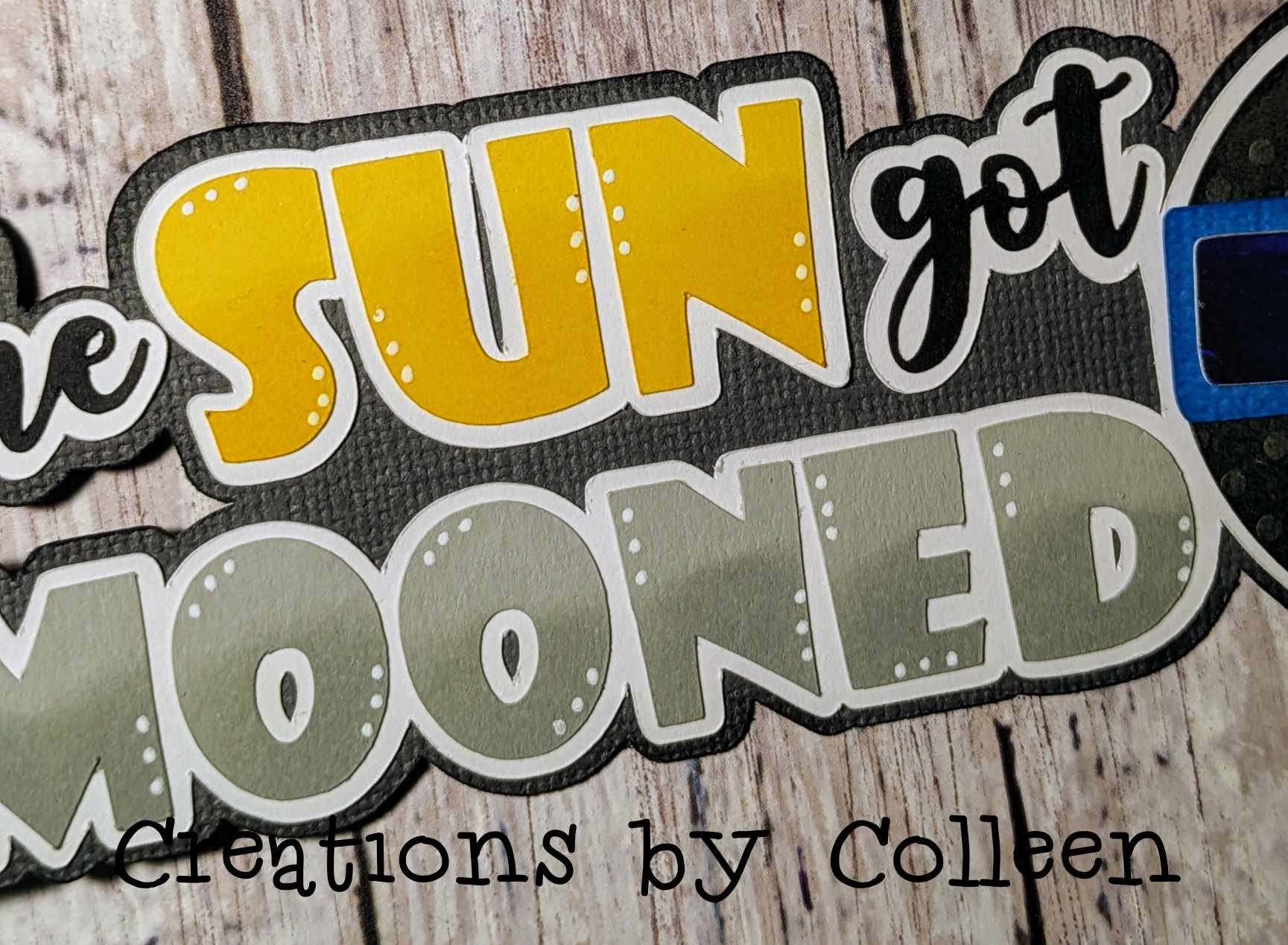 Eclipse 2024 Scrapbook Title: "the Sun Got Mooned", Embossed Details - Etsy