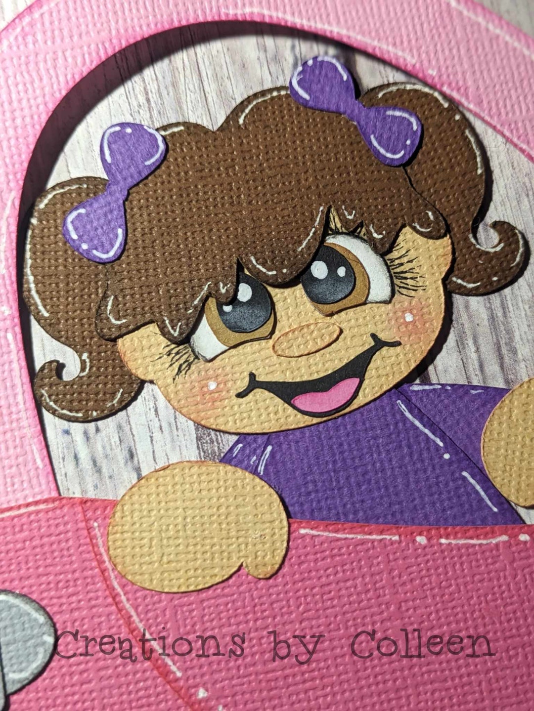 Premade Paper Piecing Girl Little Car Kids Embellishment for ...