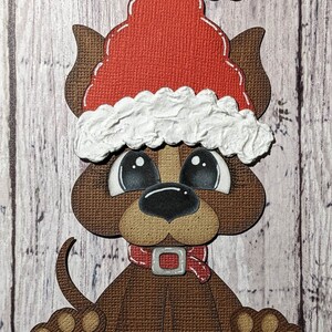 Christmas Dog Premade Paper Piecing Scrapbook Cards Creations by ...
