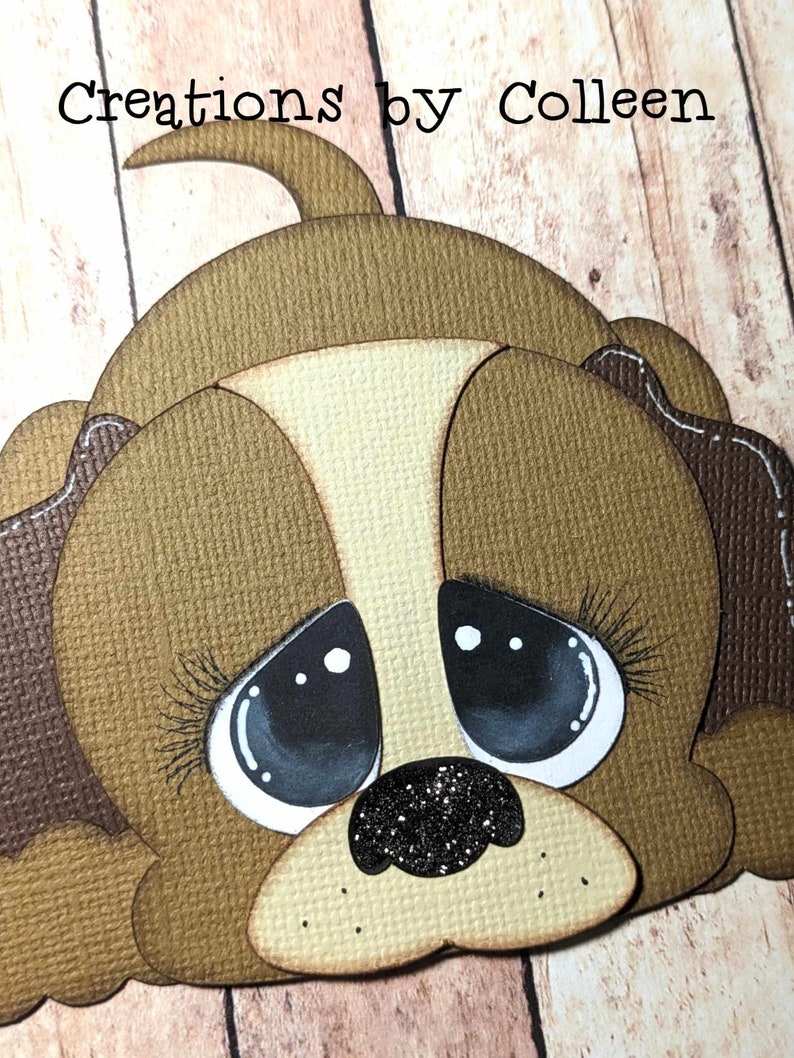 Premade Paper Piecing Dog Boy Girl Scrapbooking Cards Creations by ...