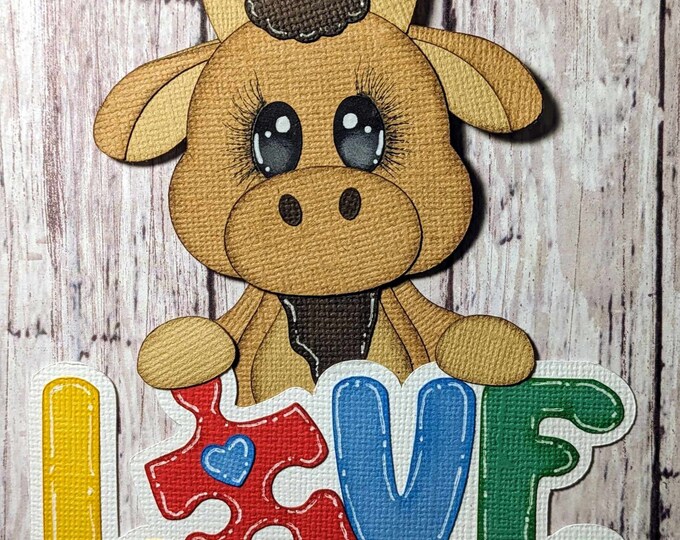 Love Goat Autism Awareness Puzzle Boy Girl Premade Paper Piecing ...