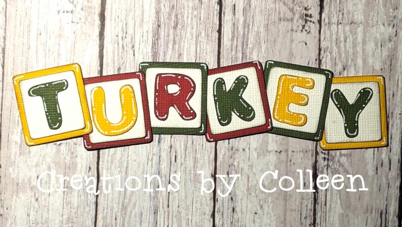 Premade Paper Piecing Baby Girl Boy First Thanksgiving Turkey Title ...