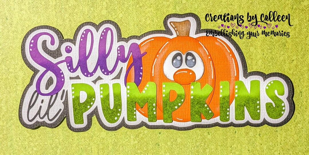 Silly Lil' Pumpkins Premade Title Scrapbooking Paper Piecing Albums ...