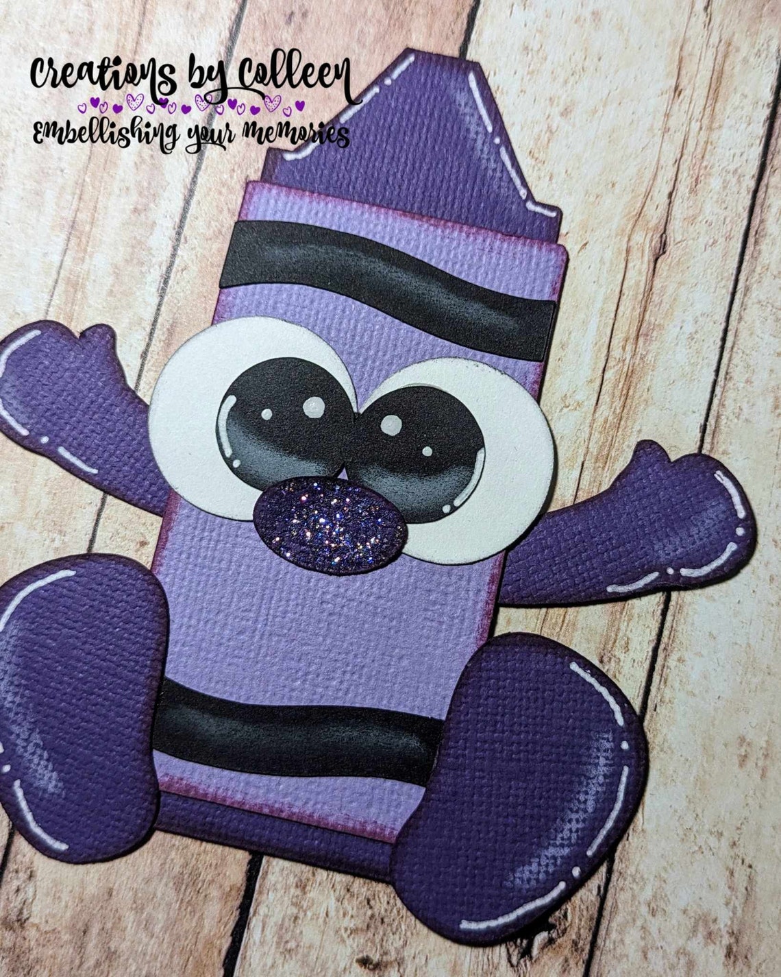 Single Crayon Premade Paper Piecing YOU CHOOSE COLOR Scrapbooking ...