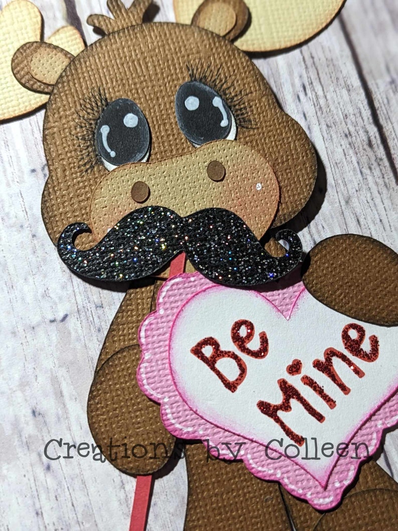 Premade Paper Piecing Set i Moose-tach You Moose Valentine's Day ...