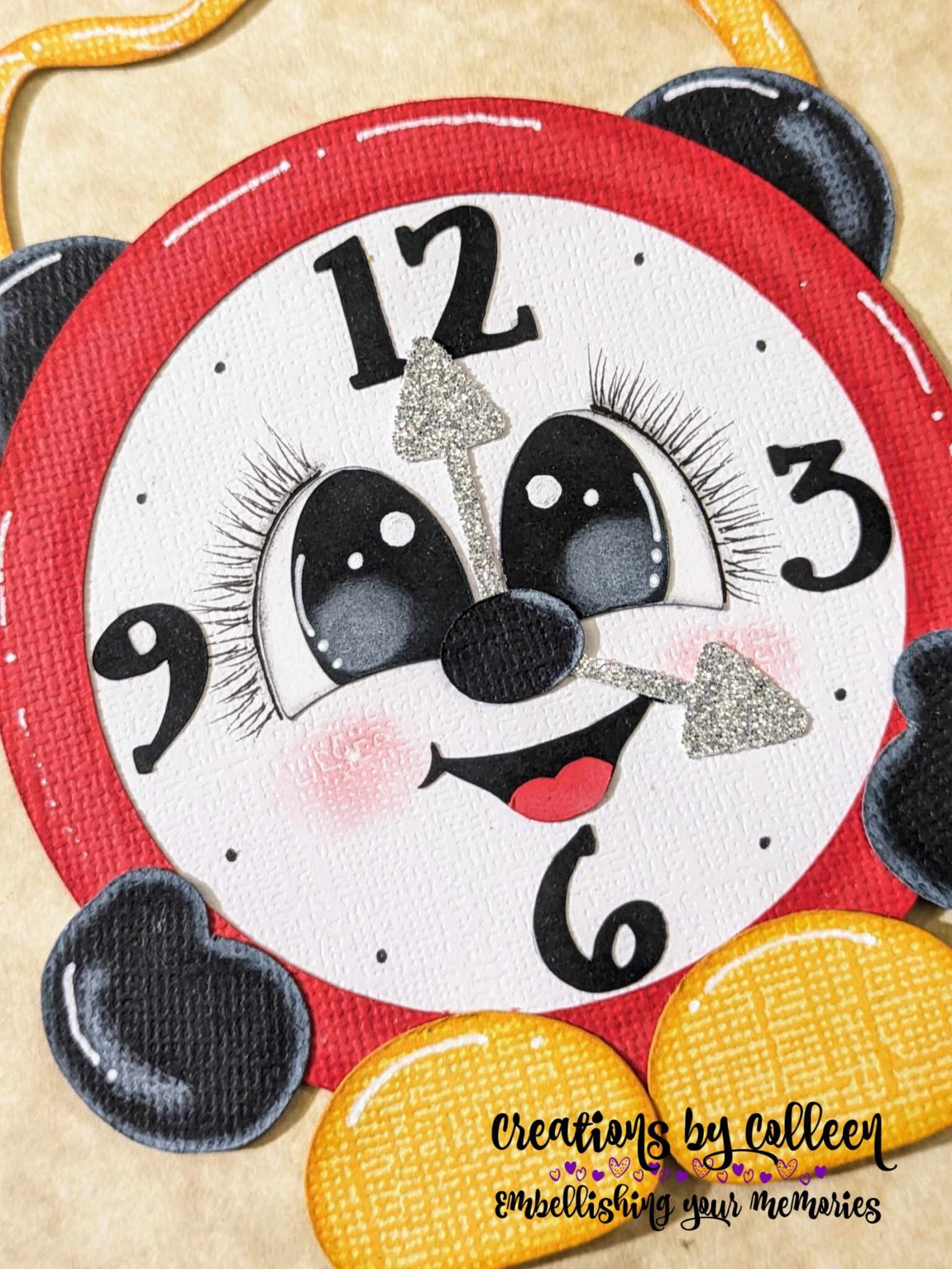 Premade Paper Piecing Happy Alarm Clock Boy Girl Kids Scrapbooking ...
