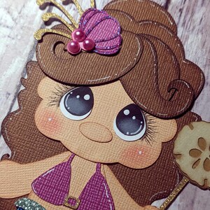 Premade Paper Piecing for Scrapbooks Girl Mermaid Princess Ocean Life ...