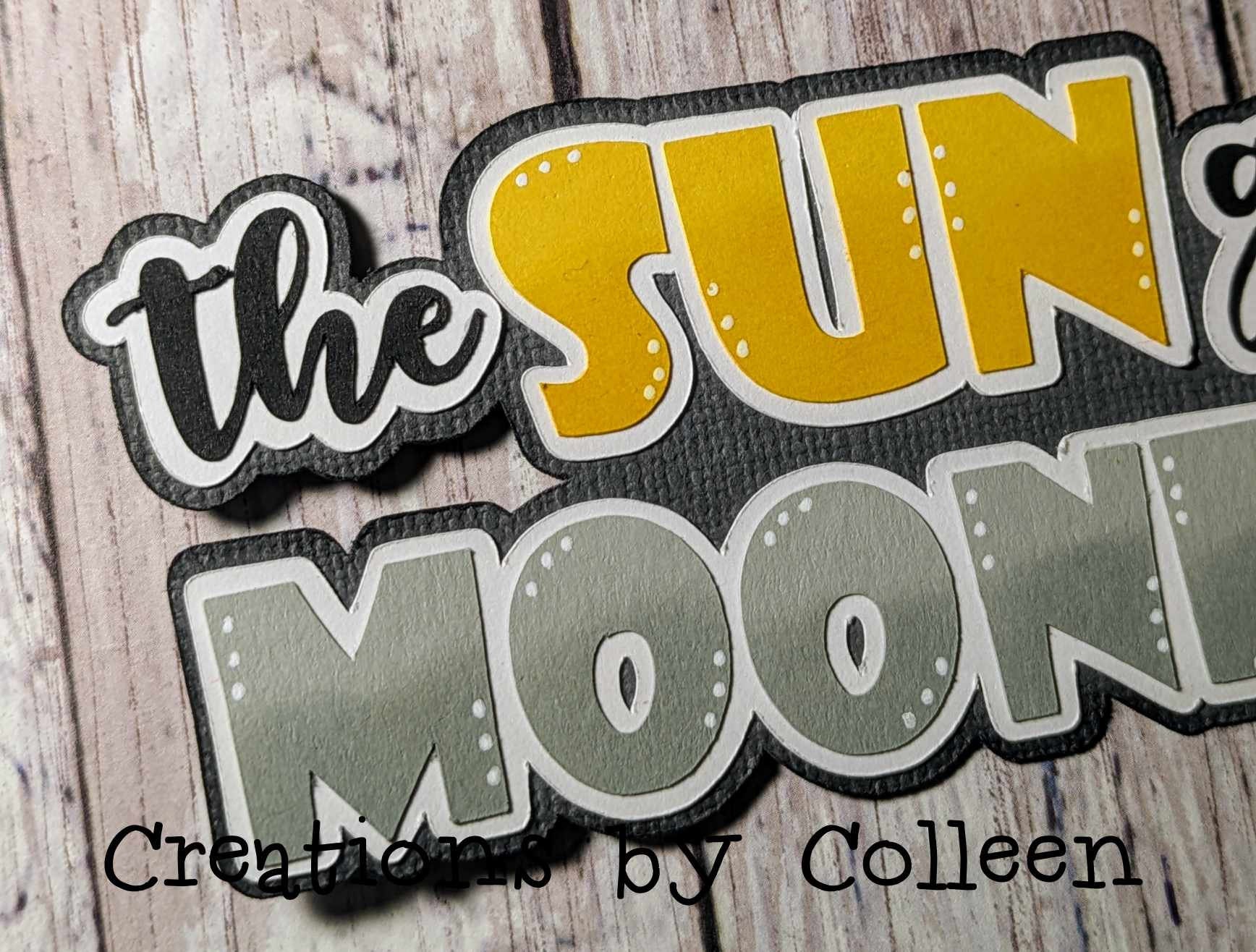 Eclipse 2024 Scrapbook Title: "the Sun Got Mooned", Embossed Details - Etsy