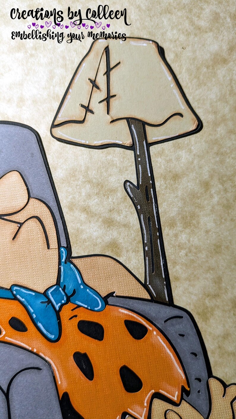 Sleeping Dad Freddy Stone Die Cut Premade Paper Piecing Scrapbooking ...