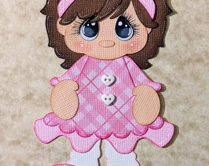 Premade Paper Piecing Little Girl Dress Kids Embellishment for ...