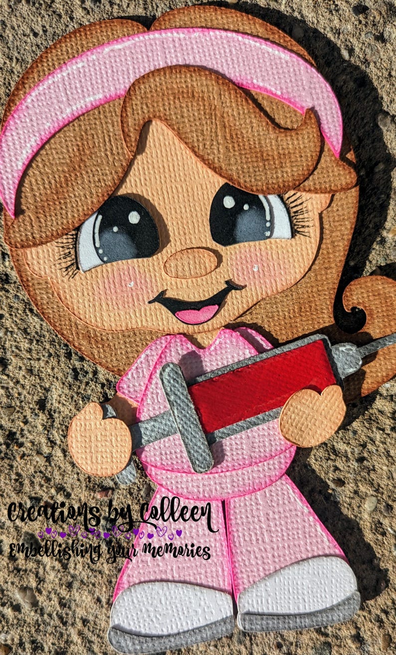 Phlebotomist Paper Piecing Embellishment: Nurse Scrapbooking, Handmade ...