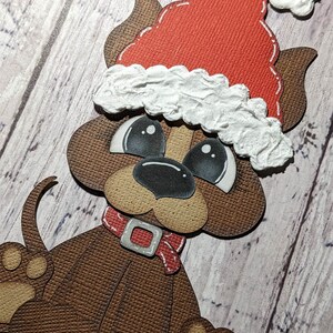 Christmas Dog Premade Paper Piecing Scrapbook Cards Creations by ...