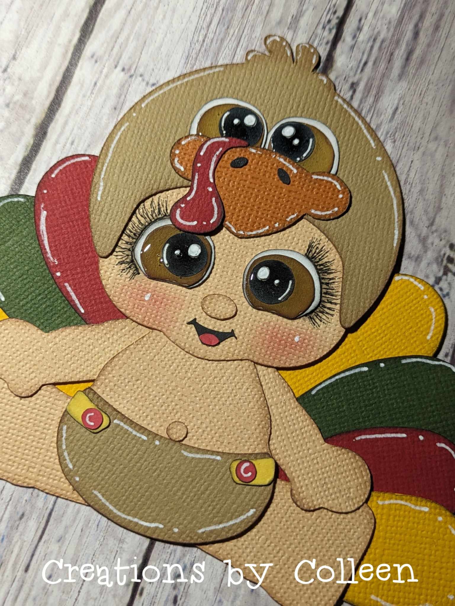 Premade Paper Piecing Baby Girl Boy First Thanksgiving Turkey - Etsy